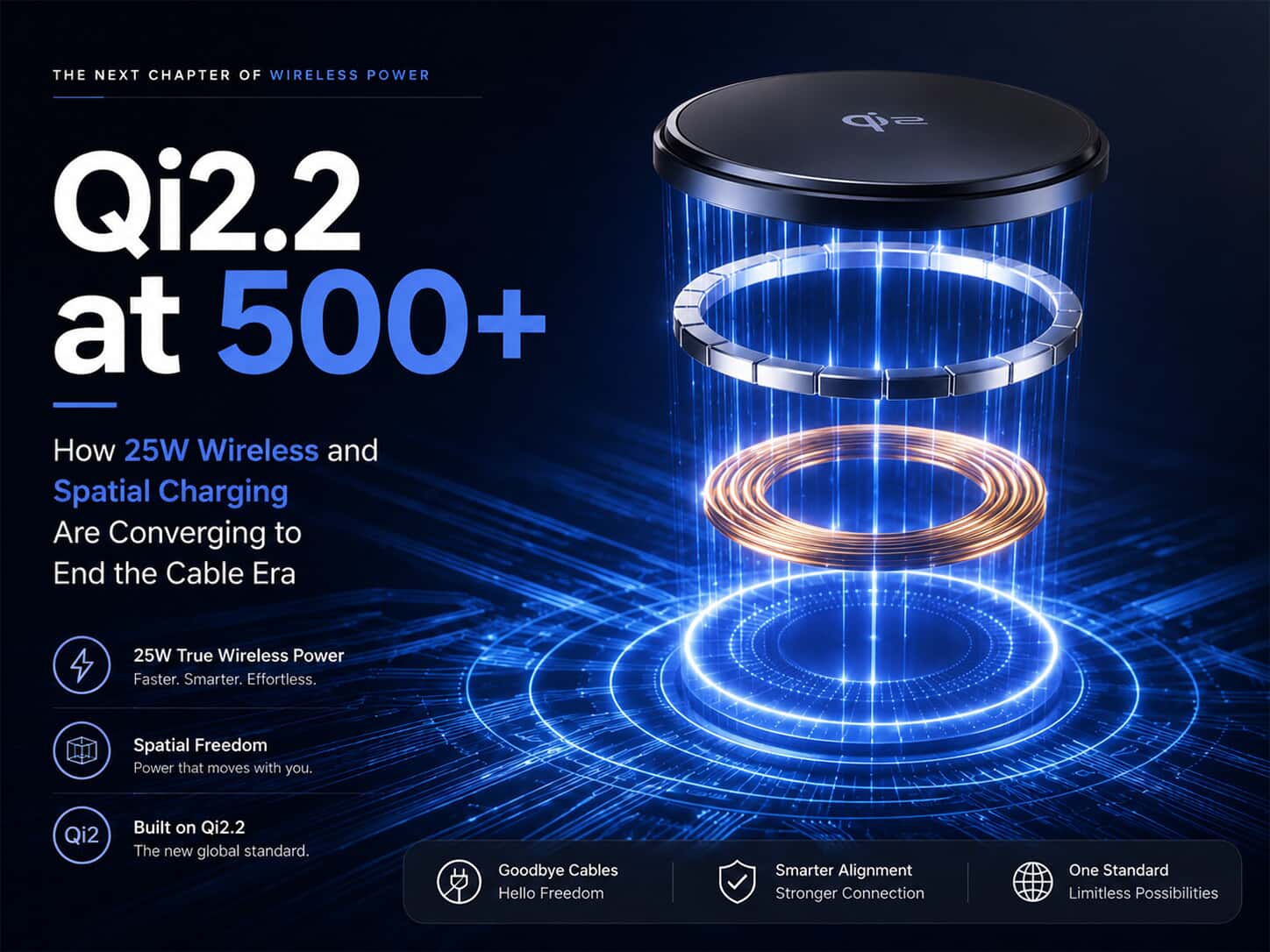 Qi2.2 at 500+: How 25W Wireless and Spatial Charging Are Converging to ...